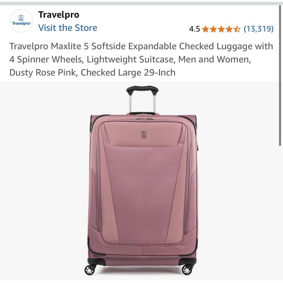 Travelpro | Bags | Travelpro Maxlite 5 Softside Expandable Checked ...